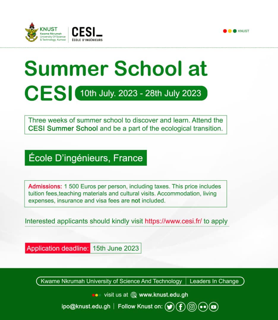 Summer School at CESI - 10th July 2023 - 28th July 2023 | International ...